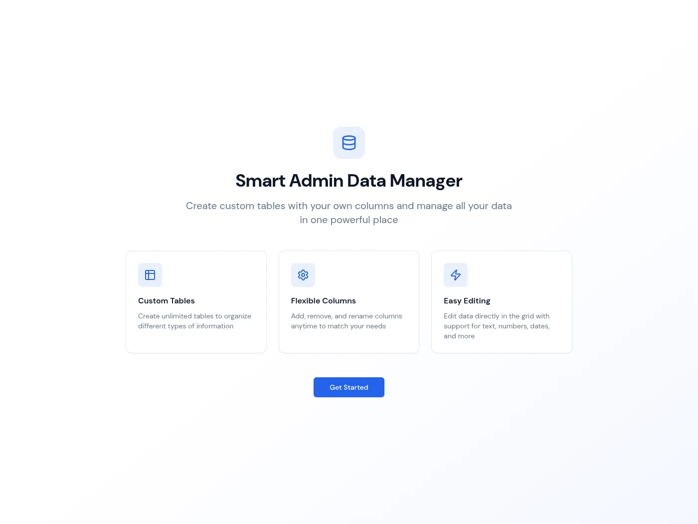 Smart Admin Data Manager