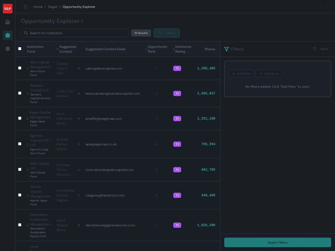 Advanced Boolean Filter Builder UI