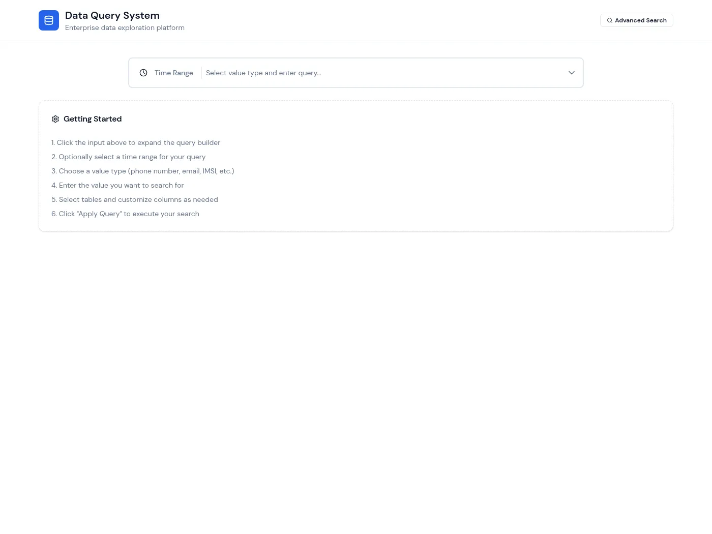 Advanced Mega-Input Component for Data Query Systems