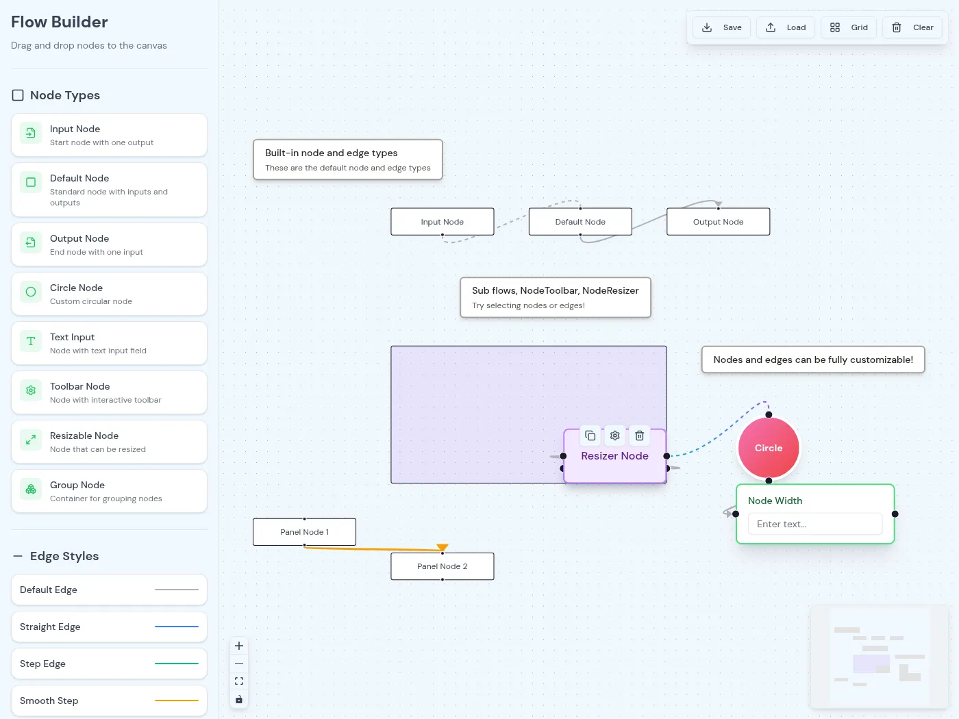 Advanced React Flow Builder