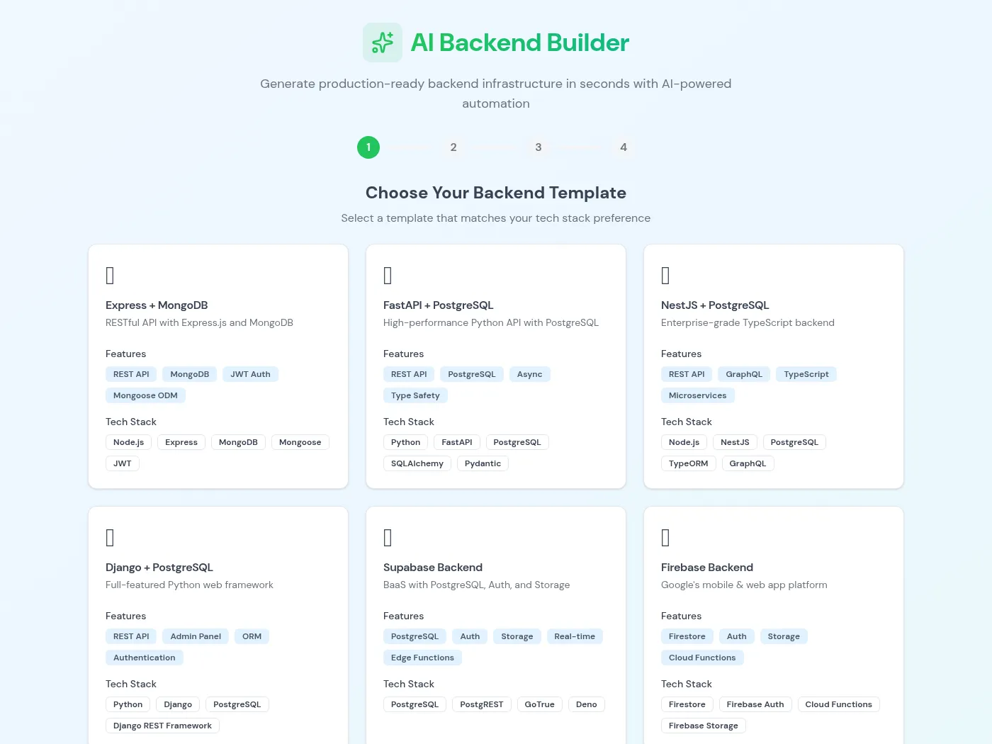AI Backend Builder for Web Apps