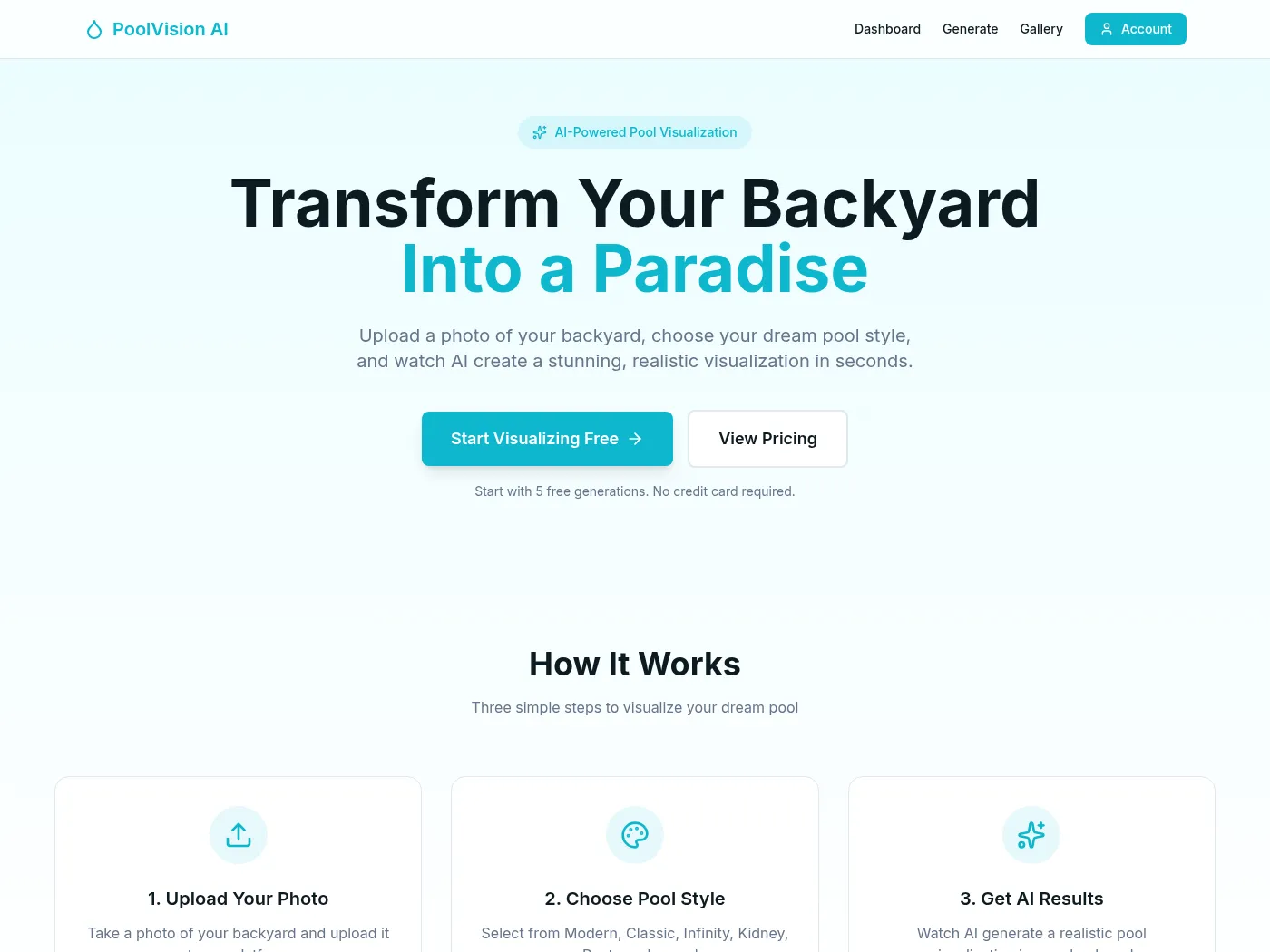 AI-Powered Backyard Pool Visualizer