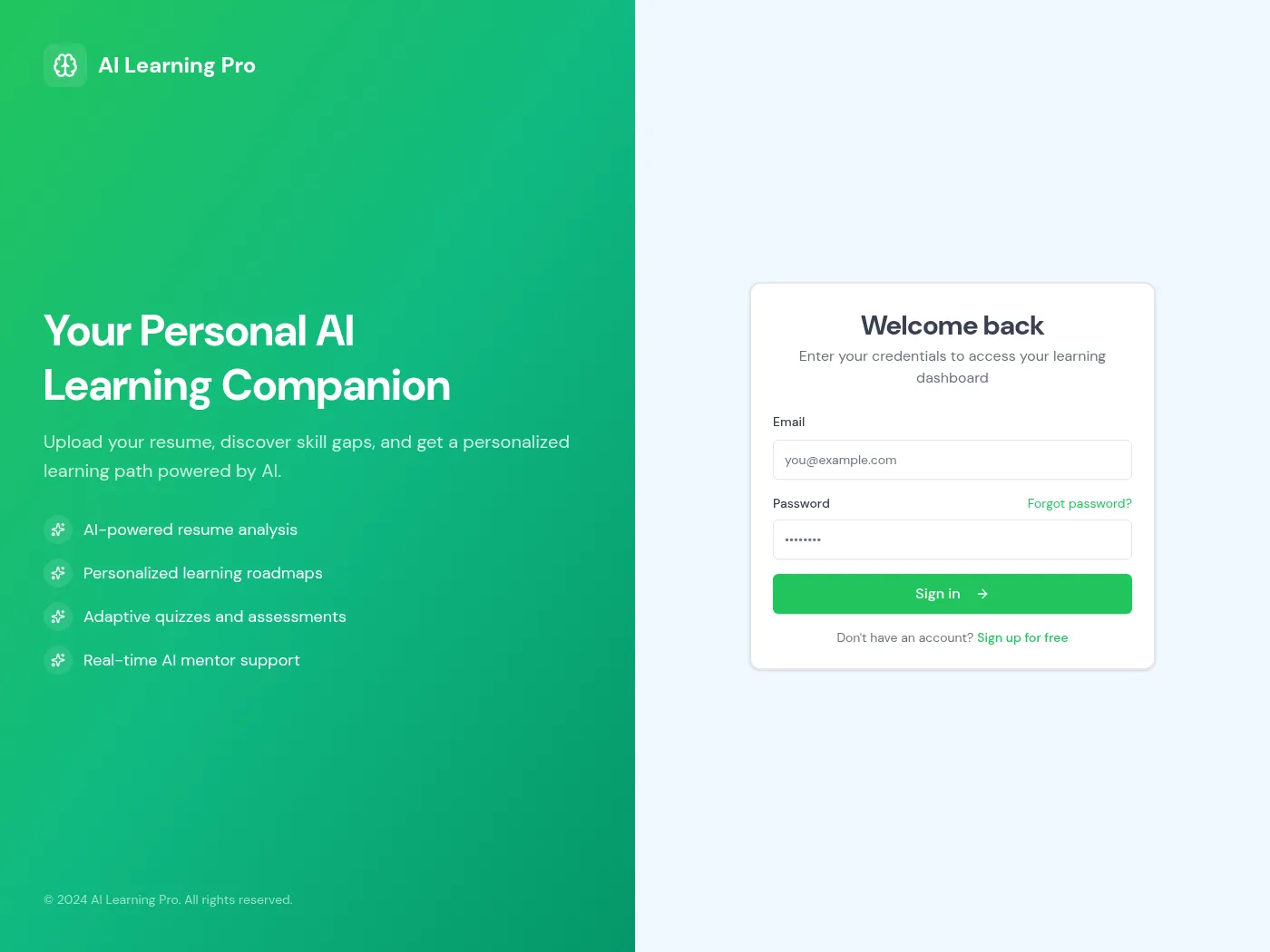 AI-Based Personalized Learning System