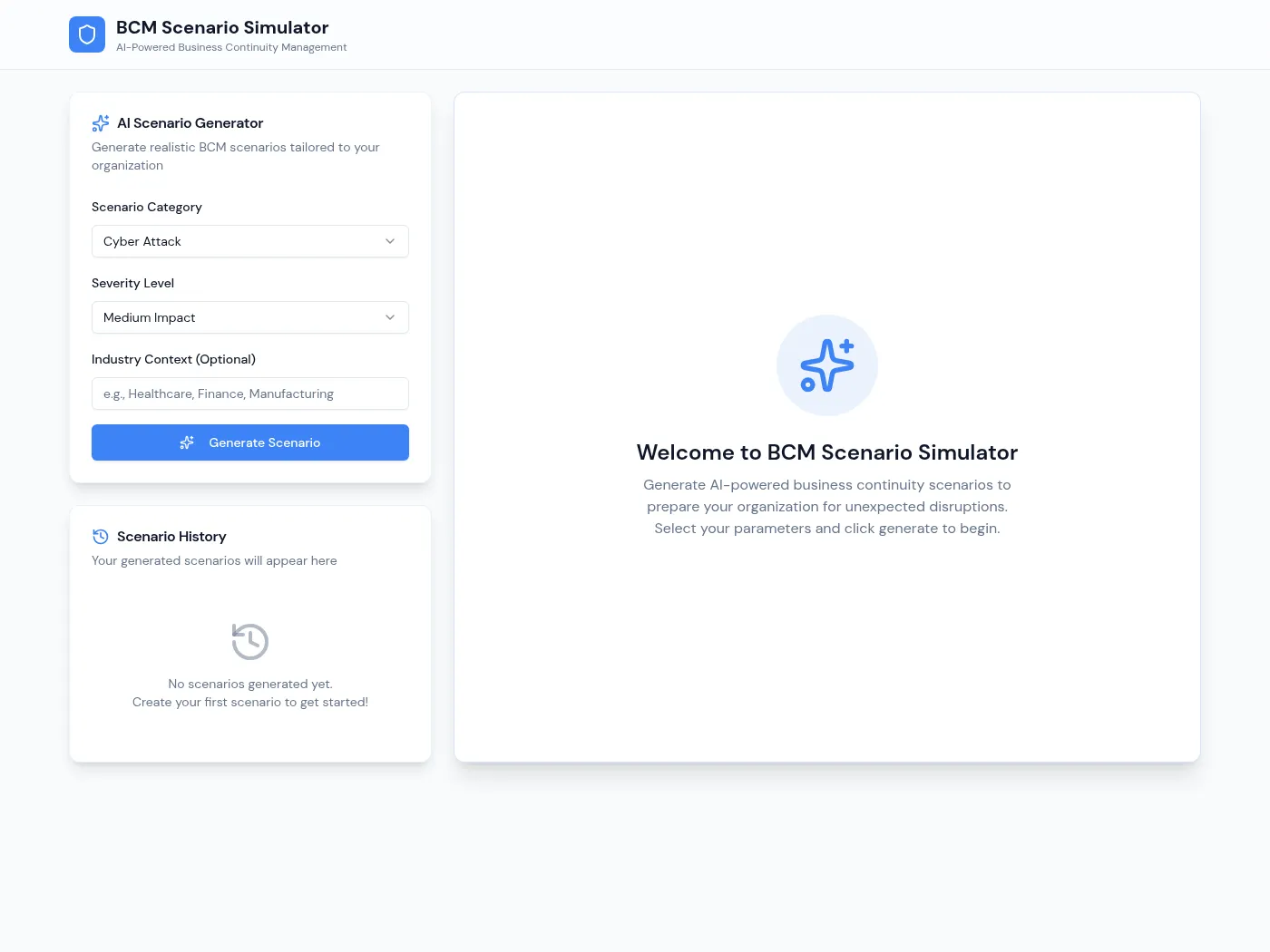 AI-Driven Business Continuity Management Scenario Simulator