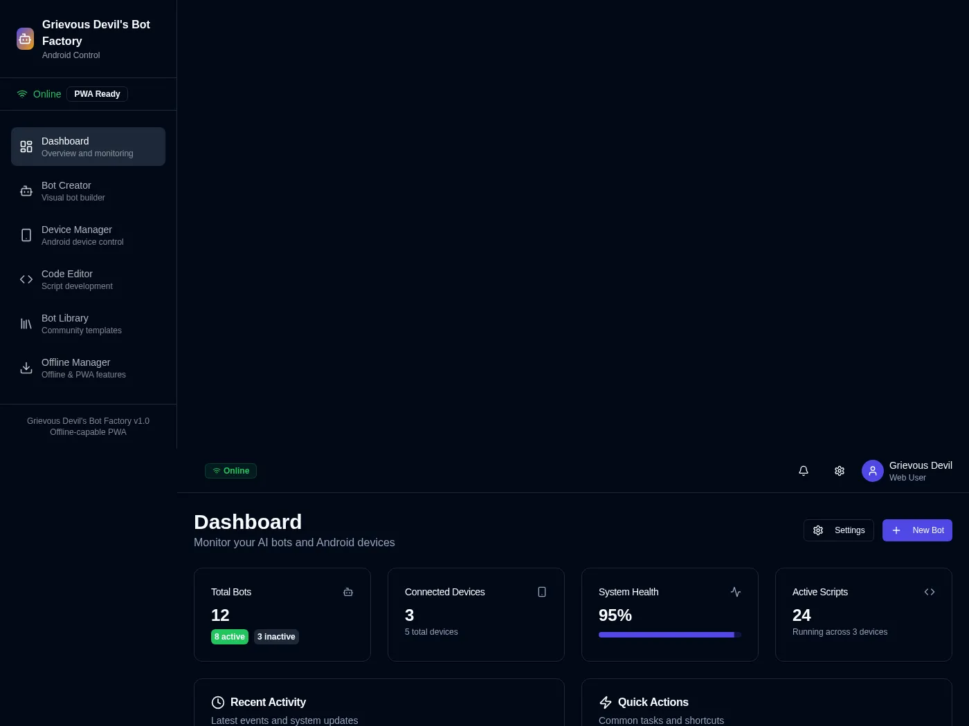 AI Bot Creator for Android Device Control