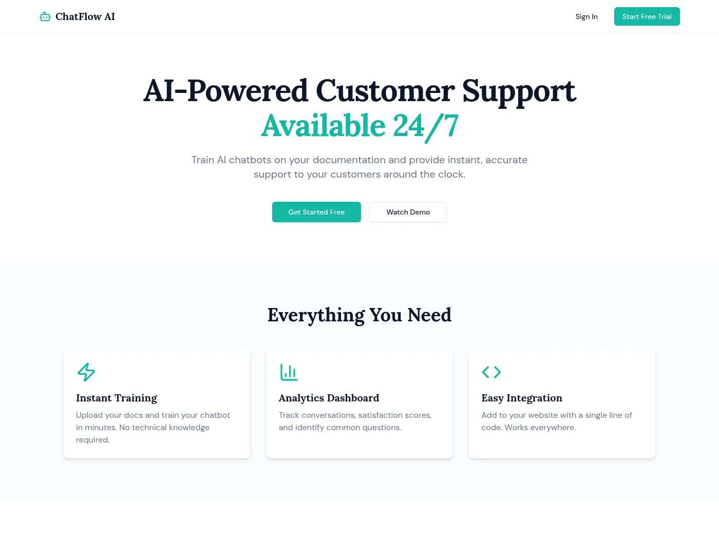 AI Support Chat Platform