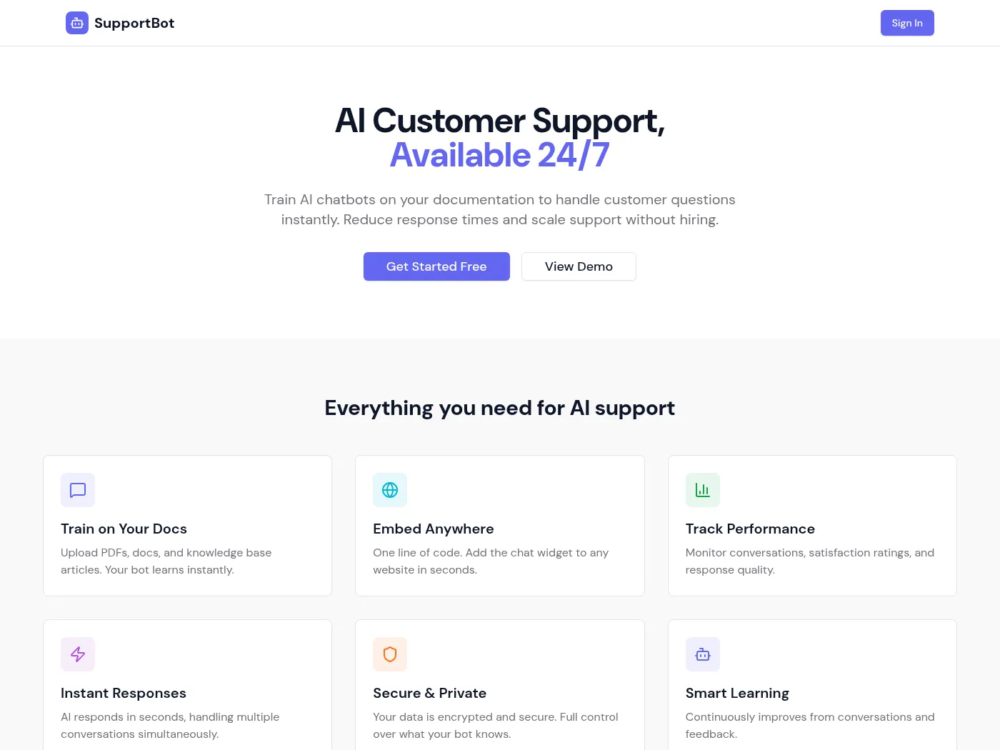SupportBot Platform