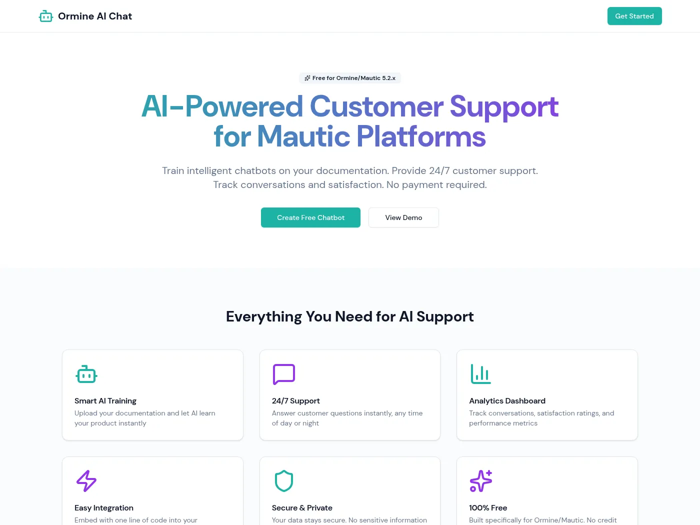 AI Customer Support Chatbot Platform for Ormine