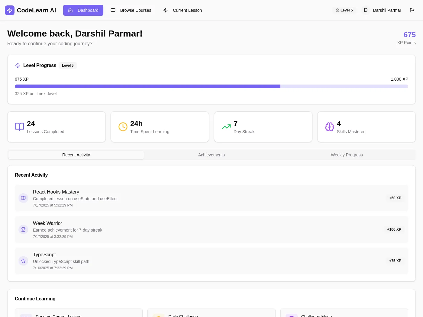 AI-Powered Interactive Code Learning Platform