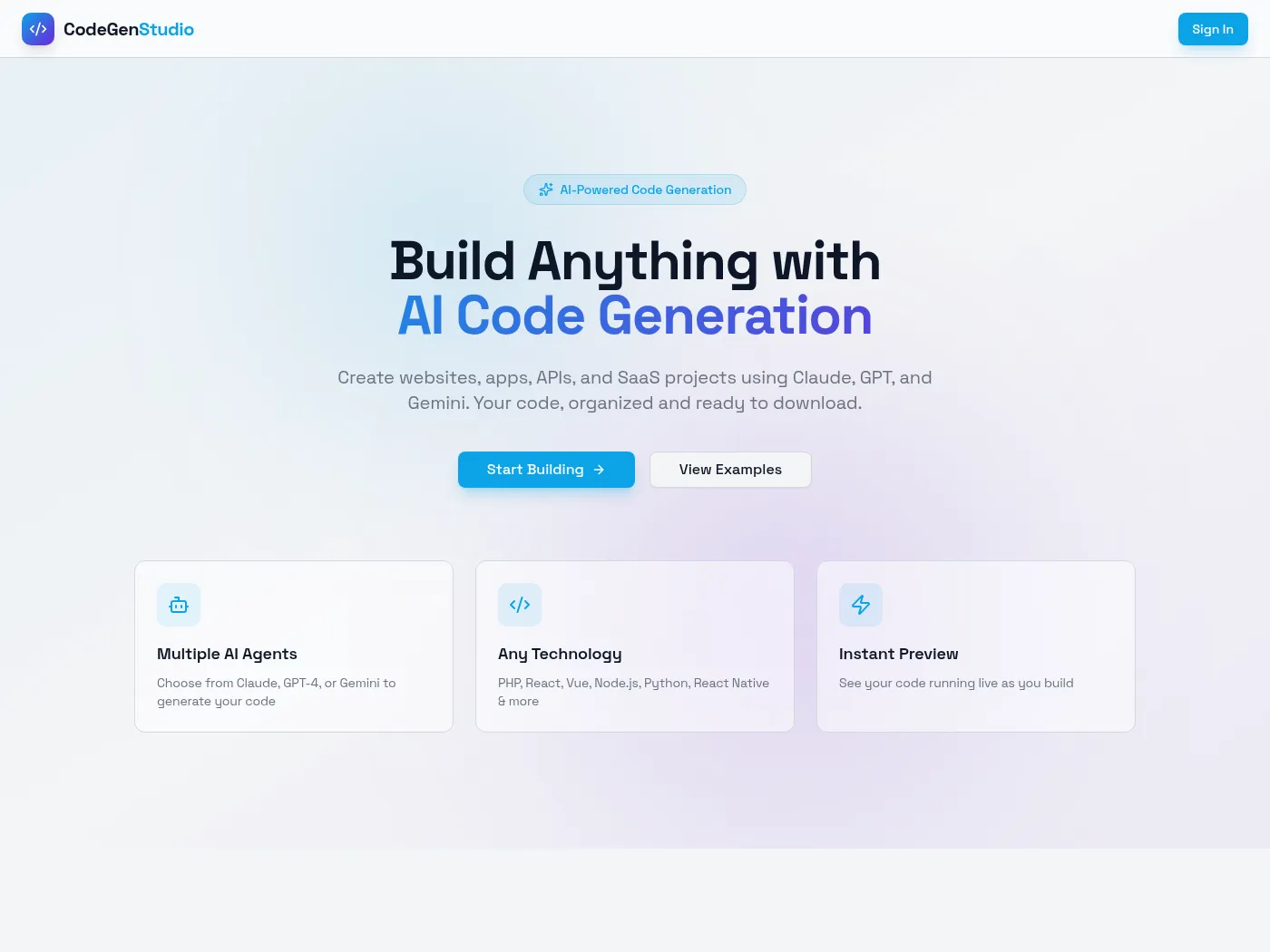 CodeGen Studio