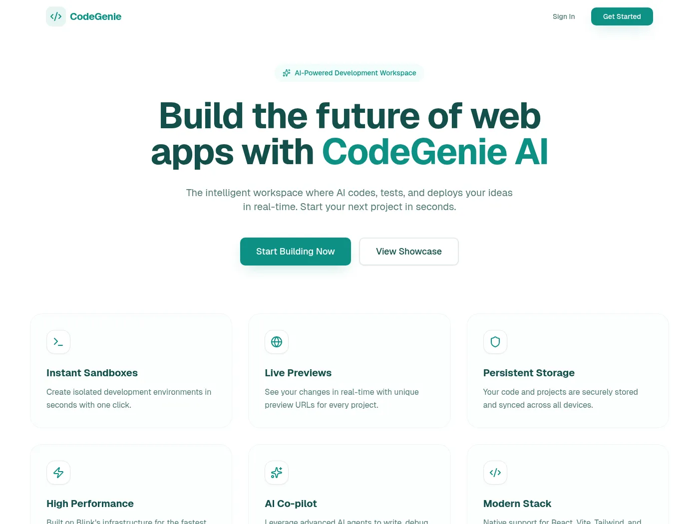 CodeGenie AI Workspace