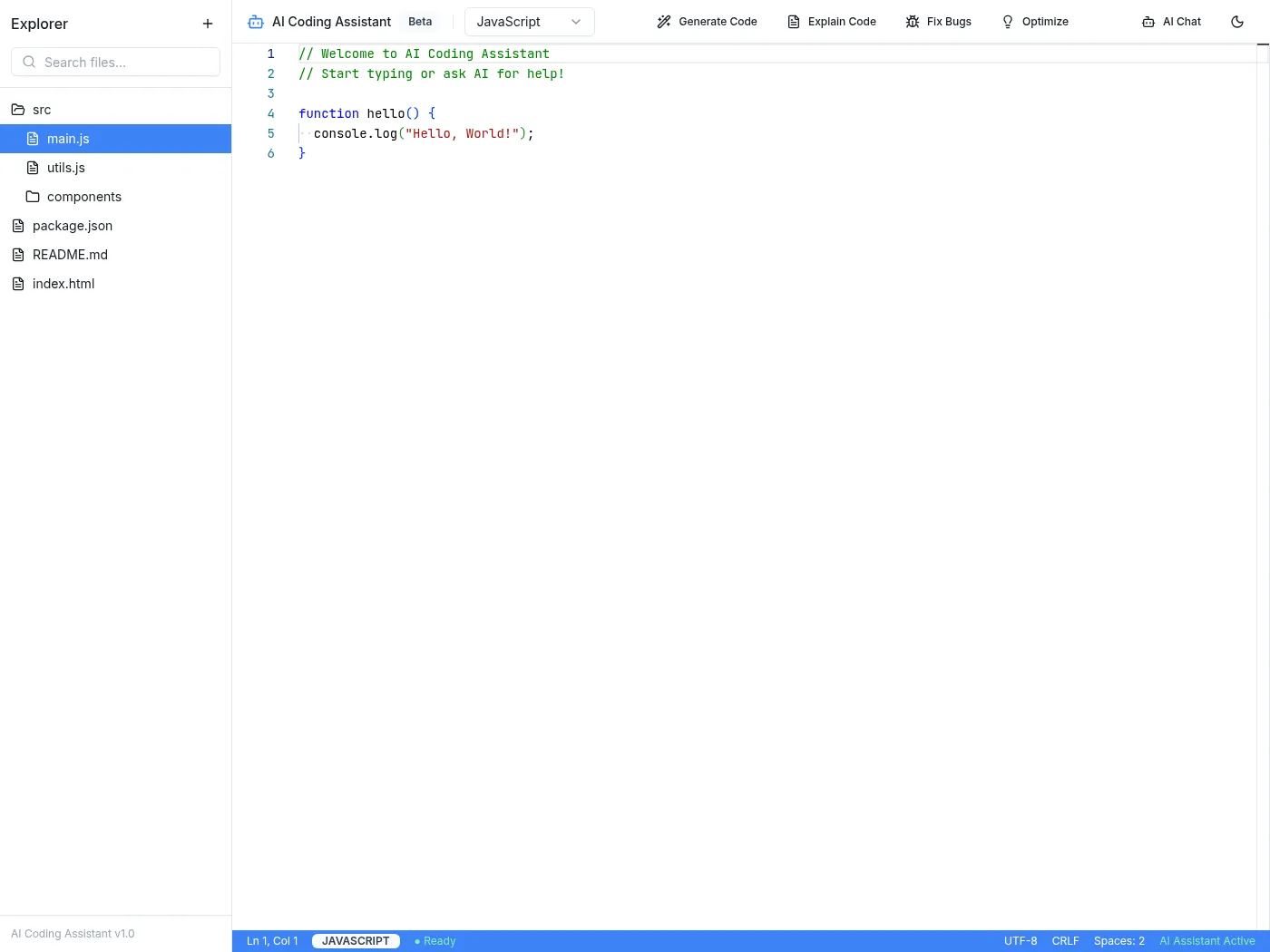 AI-Powered Coding Assistant for Web IDEs