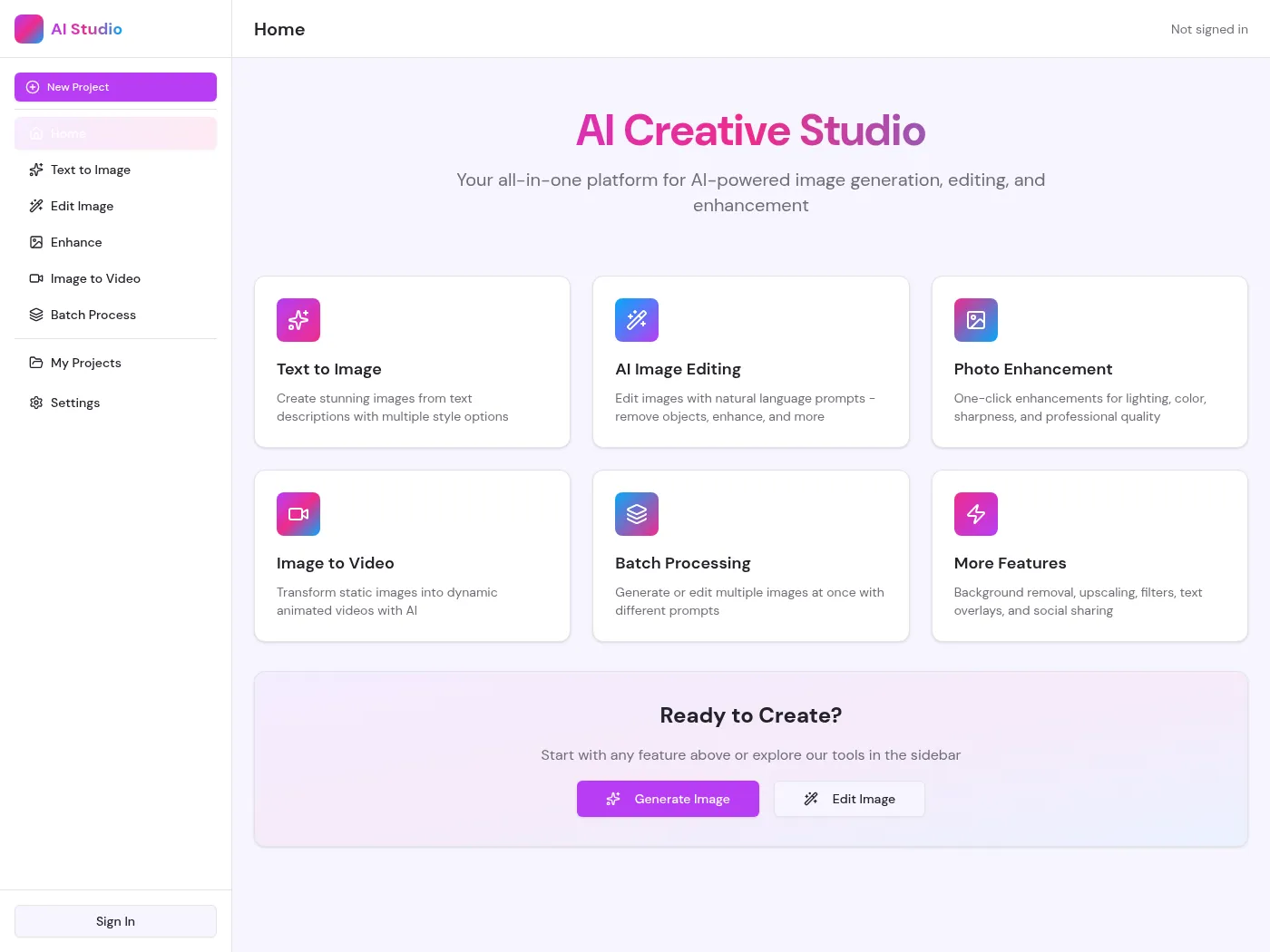 AI-Powered All-in-One Image & Video Creative Studio