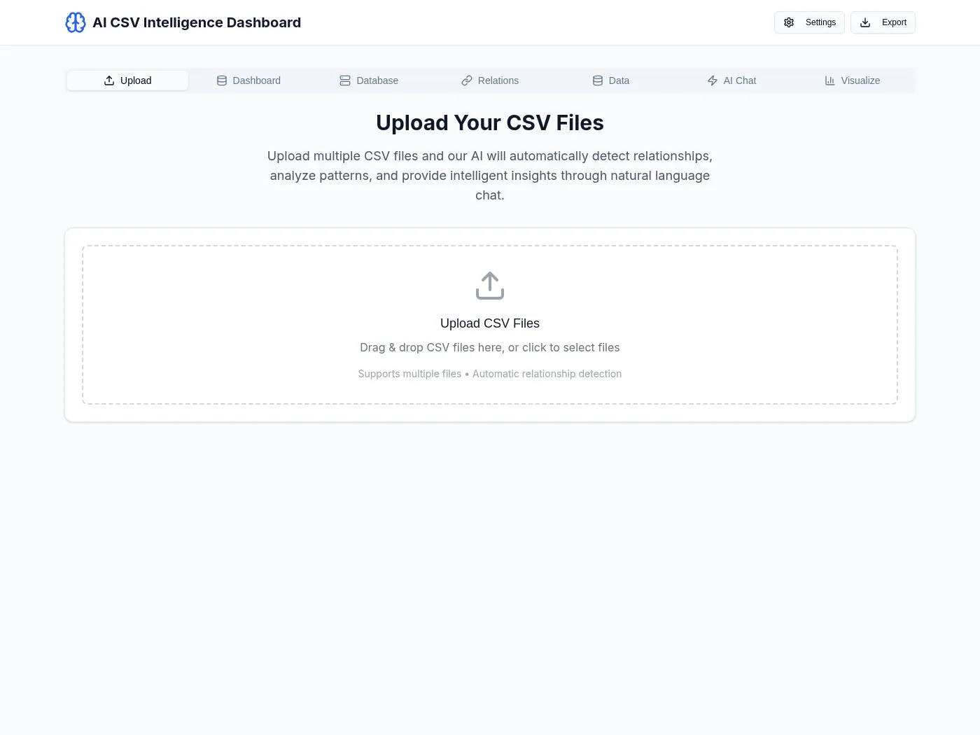 AI-Powered CSV Intelligence Dashboard