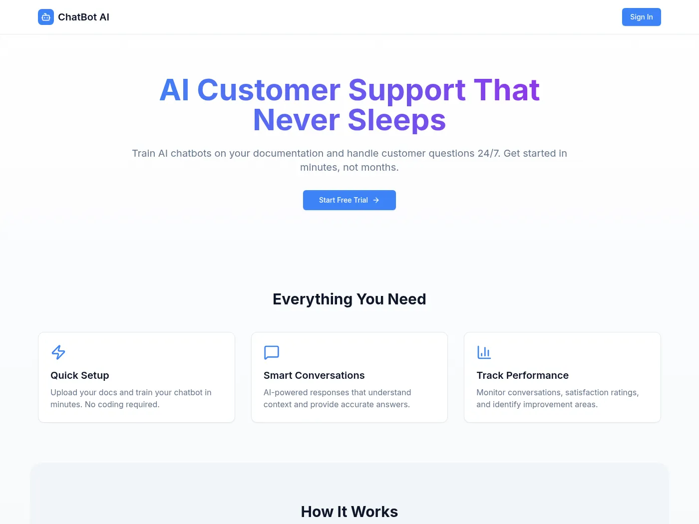 AI-Powered Customer Support Chatbot Platform
