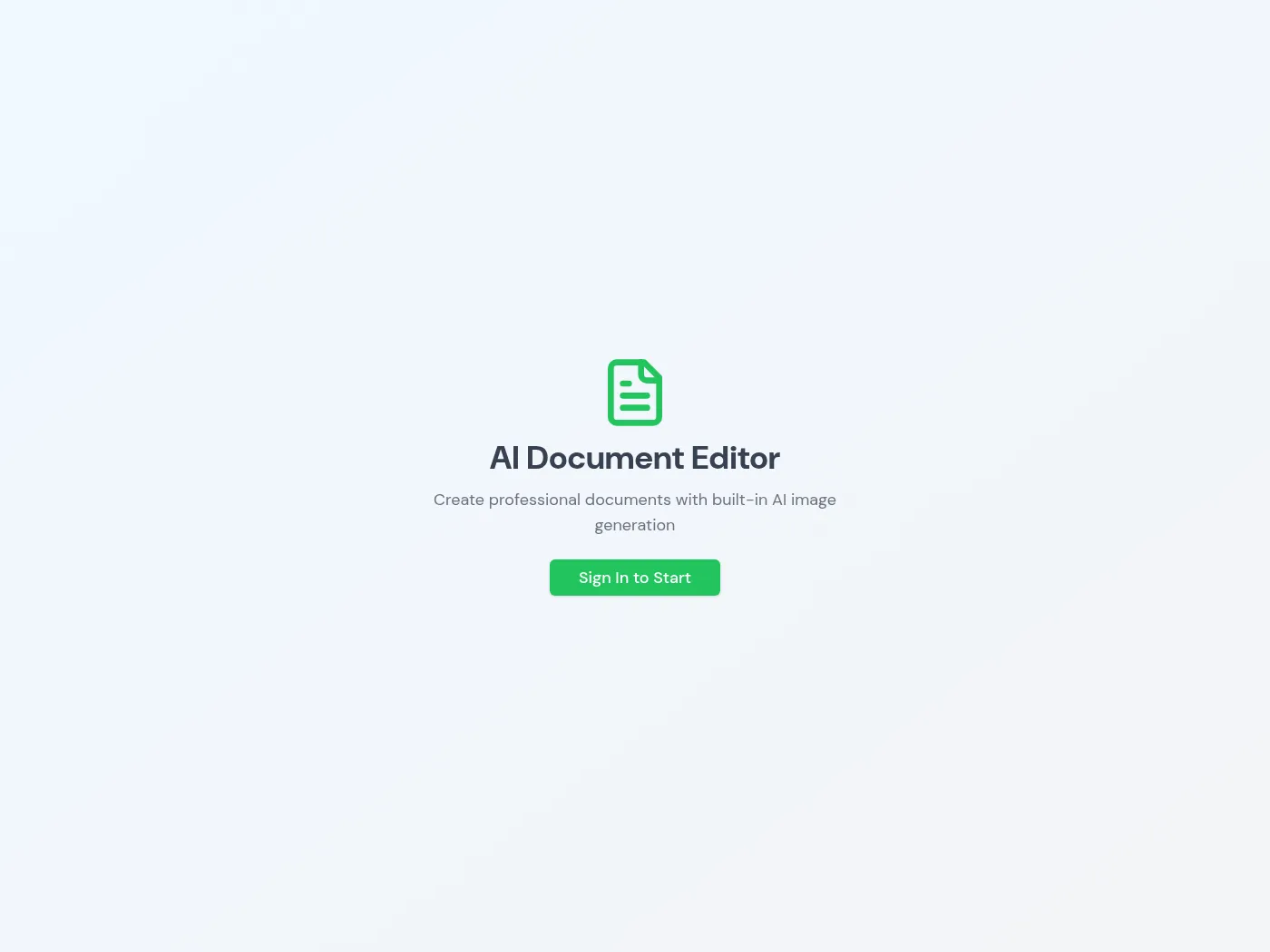 AI-Powered Document Editor with Image Generation