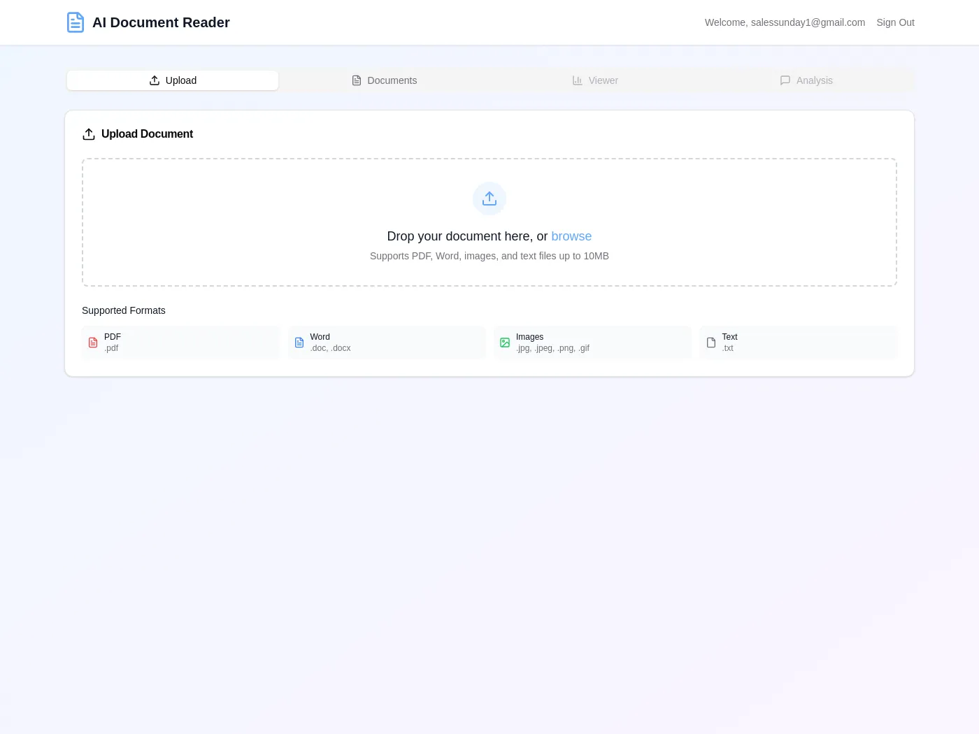AI Document Reading Platform