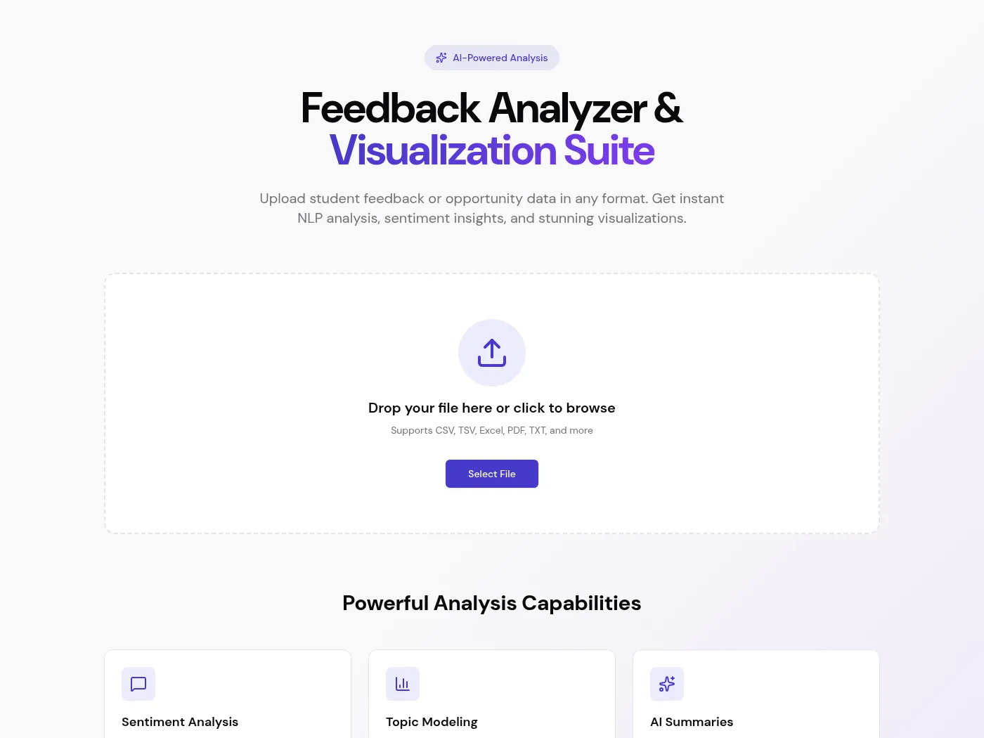 AI-Powered Feedback Analyzer & Visualization Suite