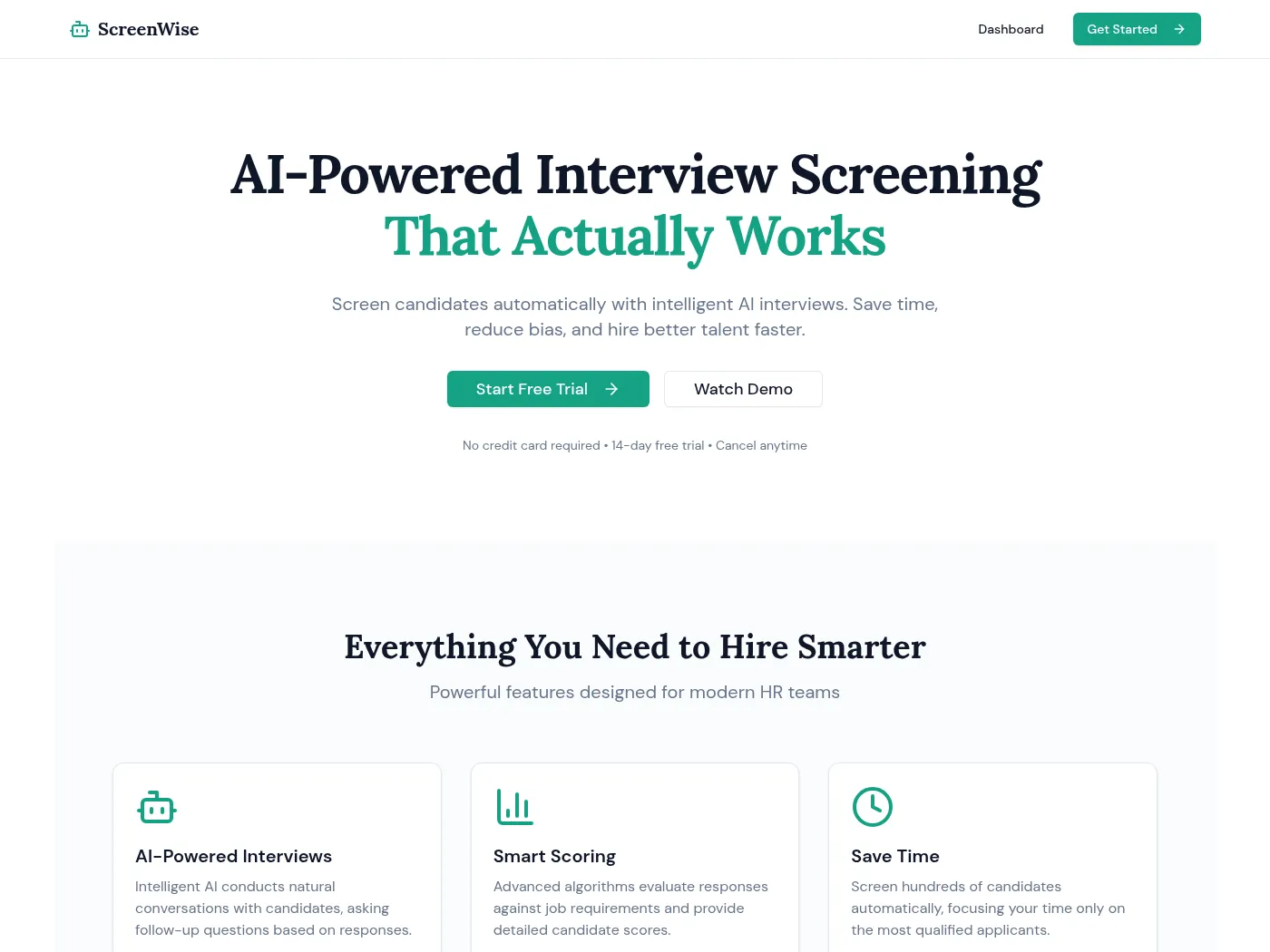 ScreenWise AI Interviews