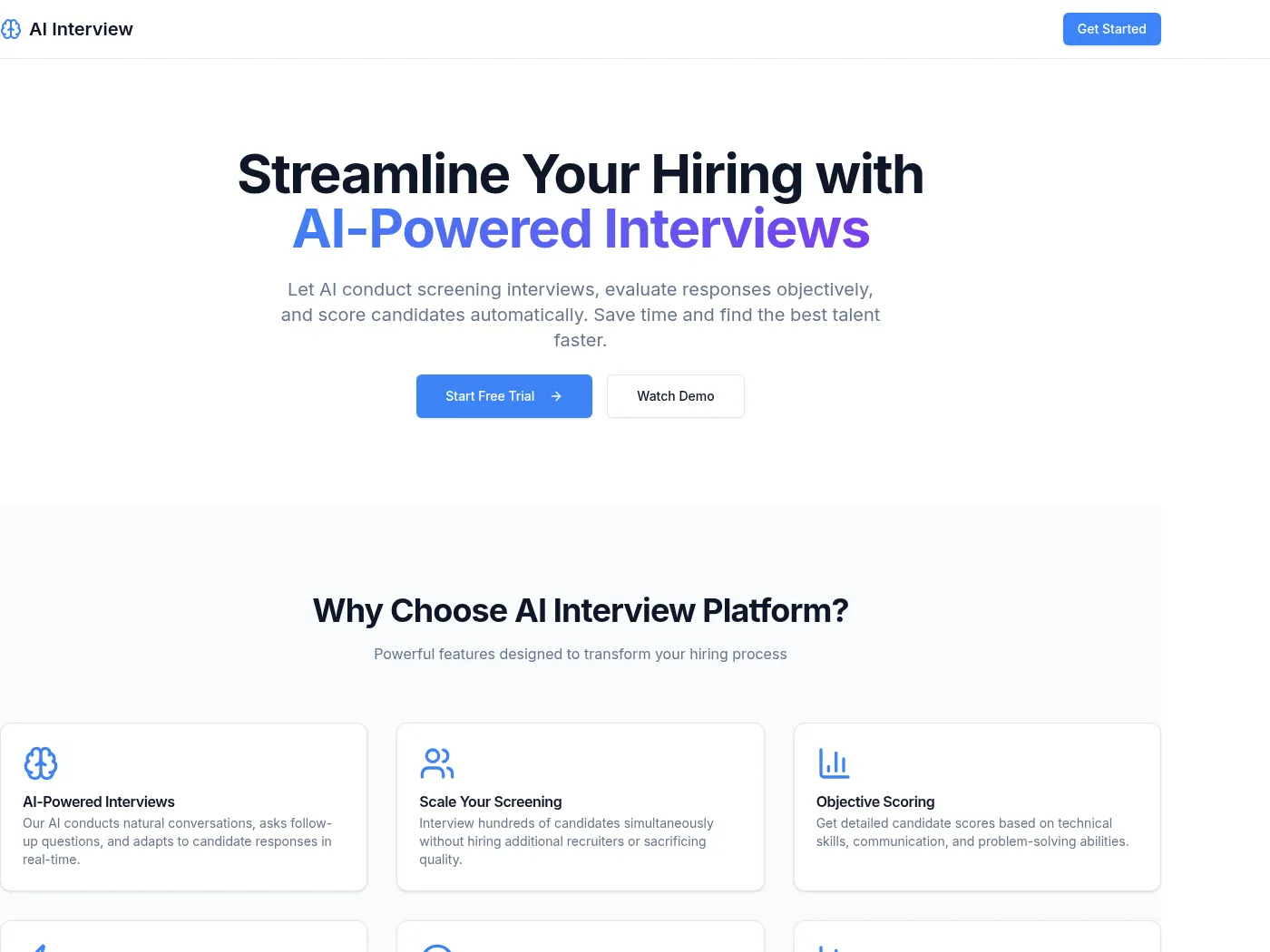 AI Interview Screening Platform