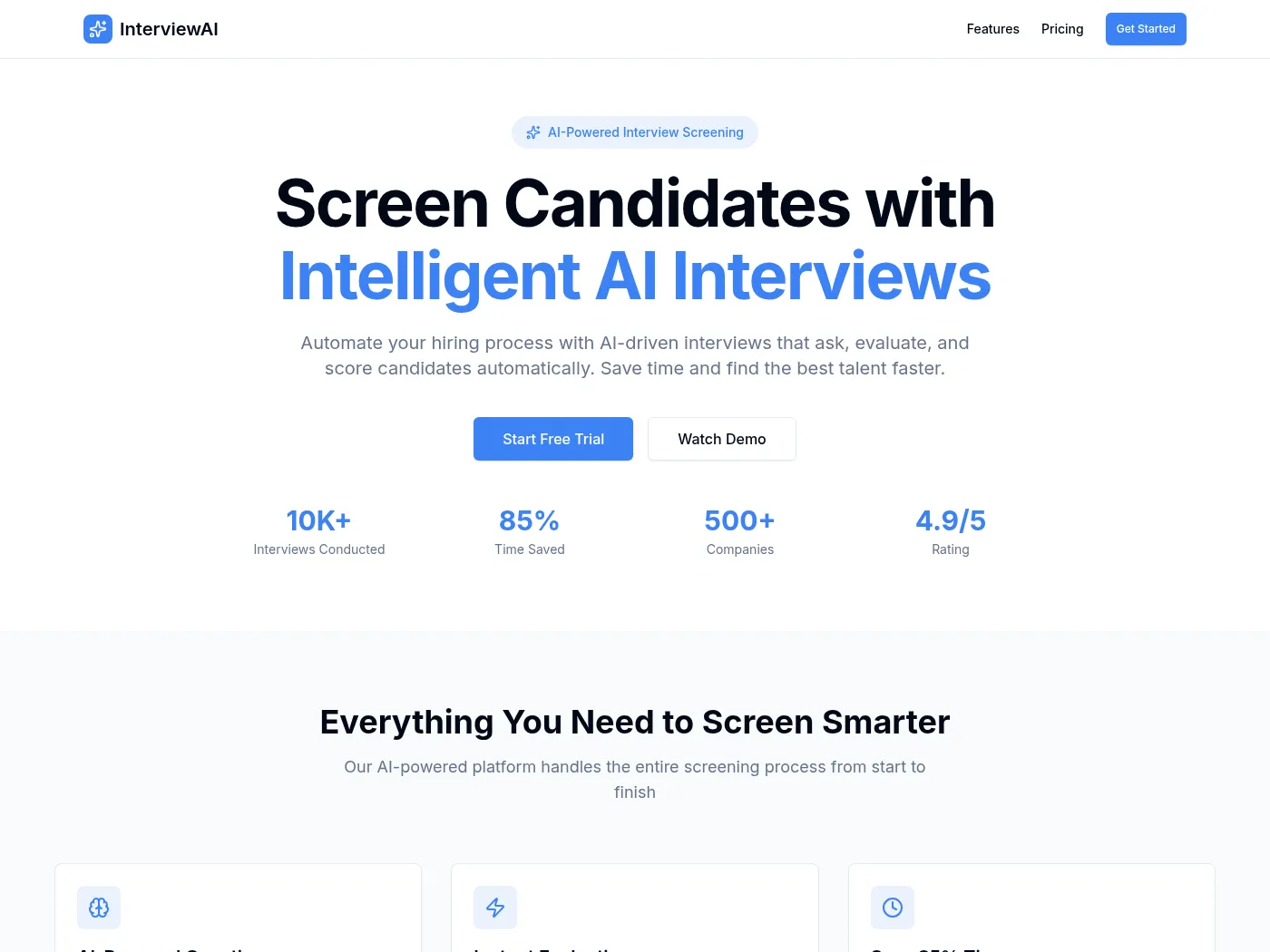 AI Interview Screening Platform