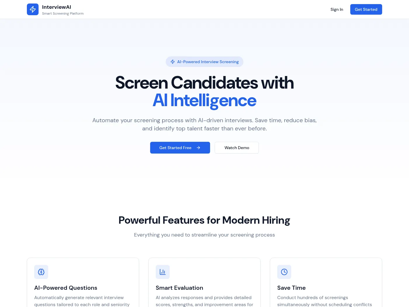 AI Interview Screening Platform