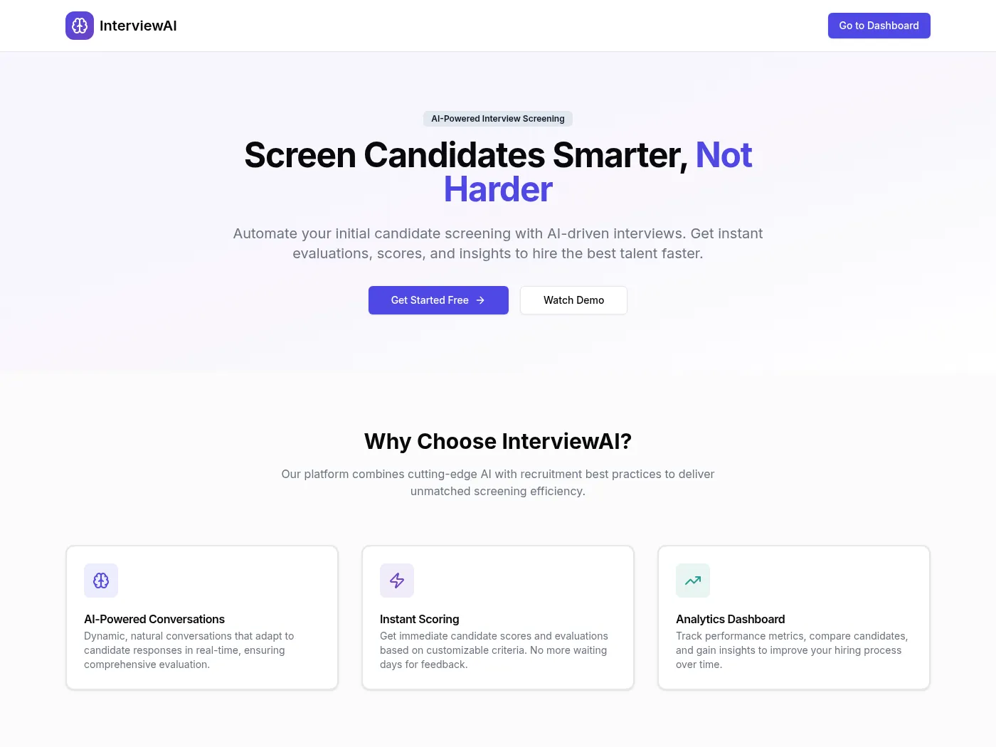 AI Interview Screening Platform