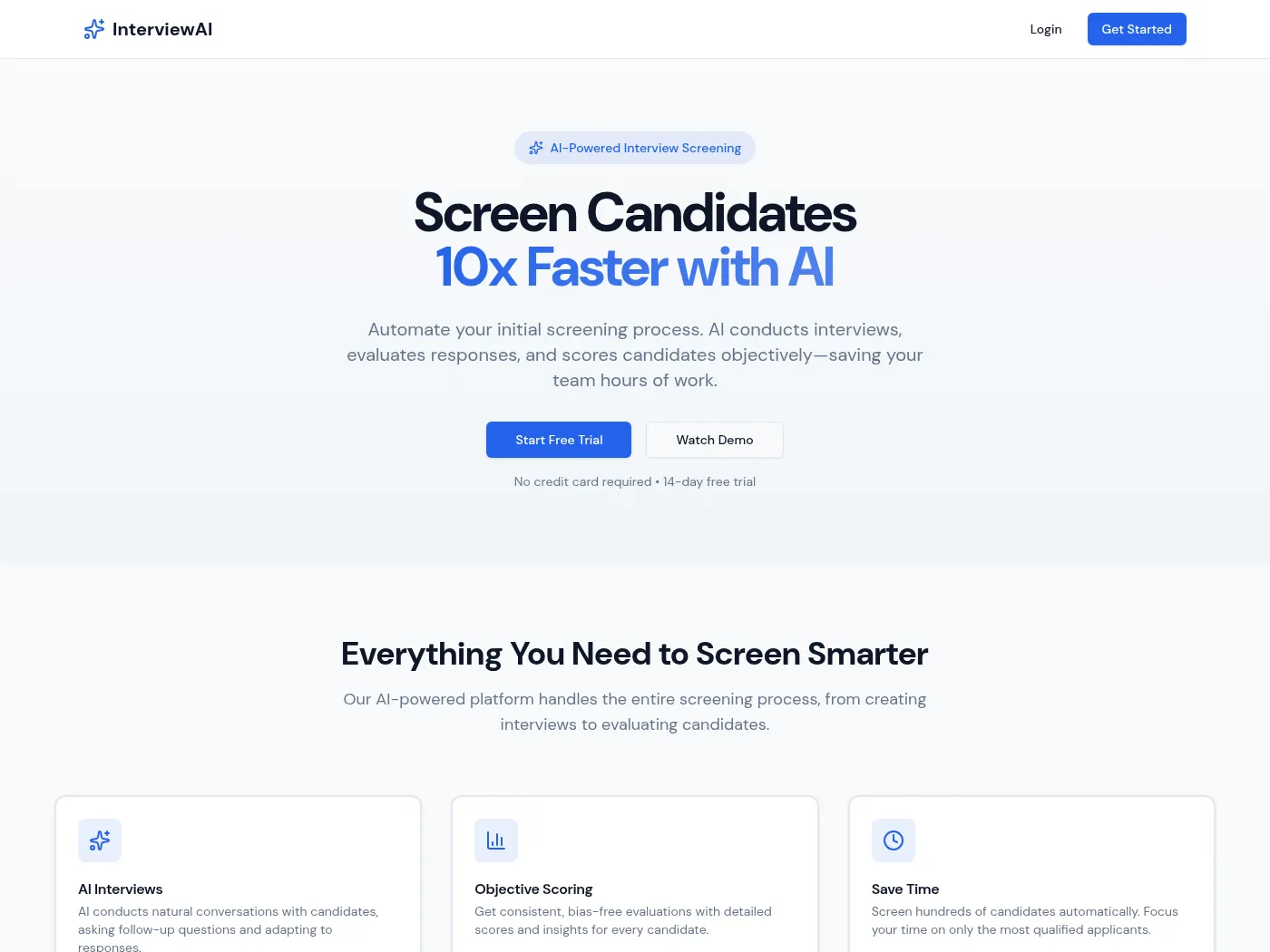 AI Interview Screening Platform for Automated Candidate Assessment