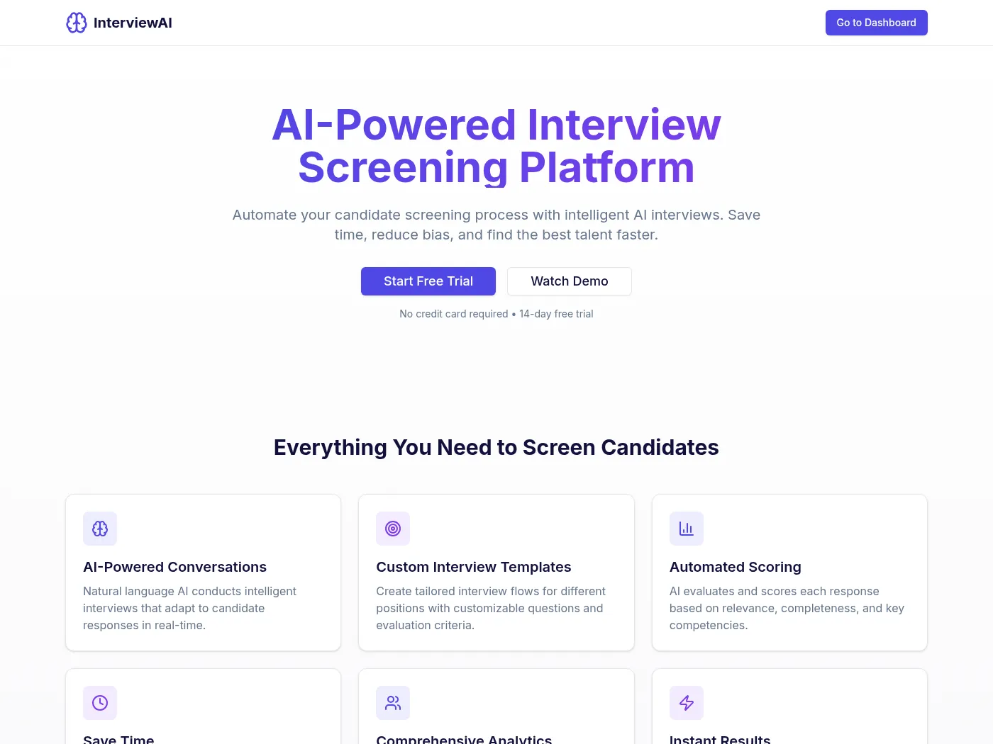 AI Interview Screening Platform