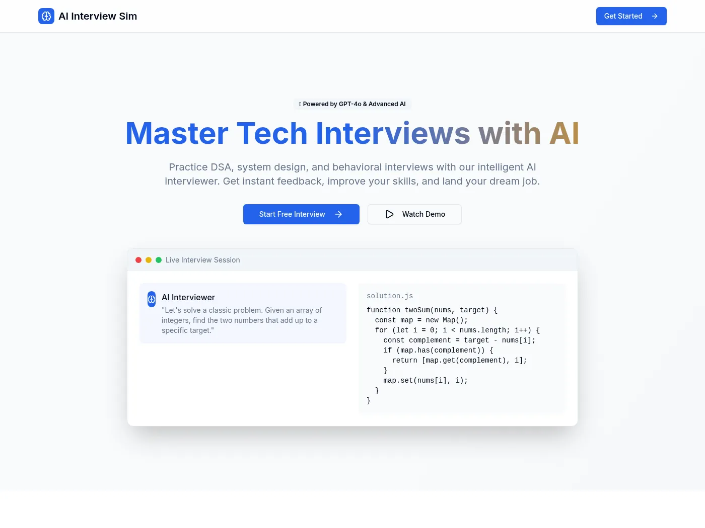AI Interview Simulator for Developers