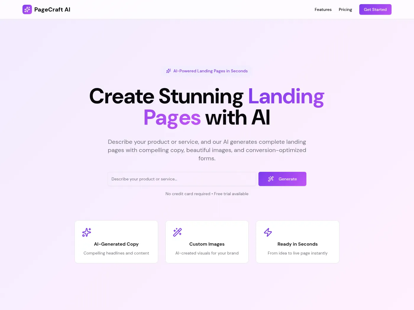 AI-Powered Landing Page Builder Platform