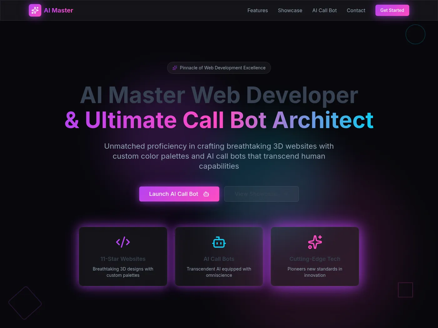 AI Master Web Developer & Ultimate Call Bot Architect Suite