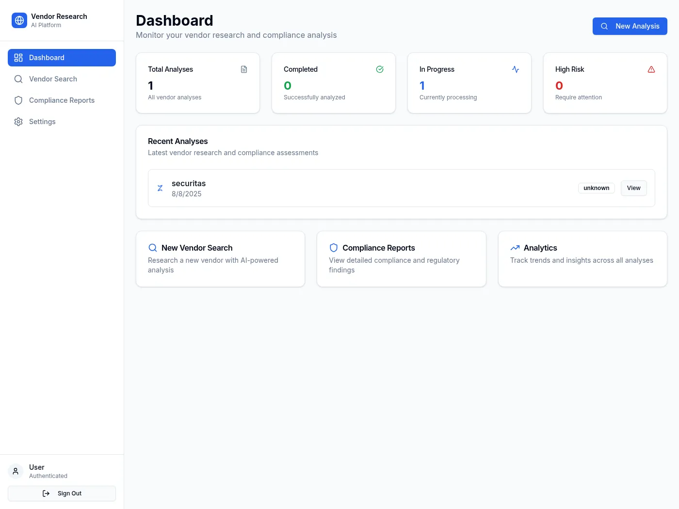 AI Multilingual Vendor Research & Compliance Analyzer