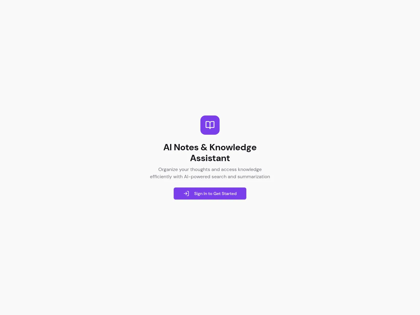 AI Notes & Knowledge Assistant