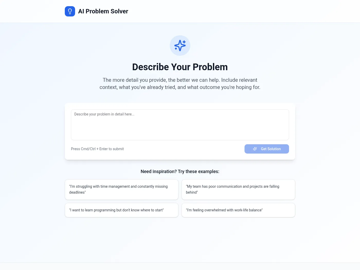 AI-Powered Problem Solving Platform
