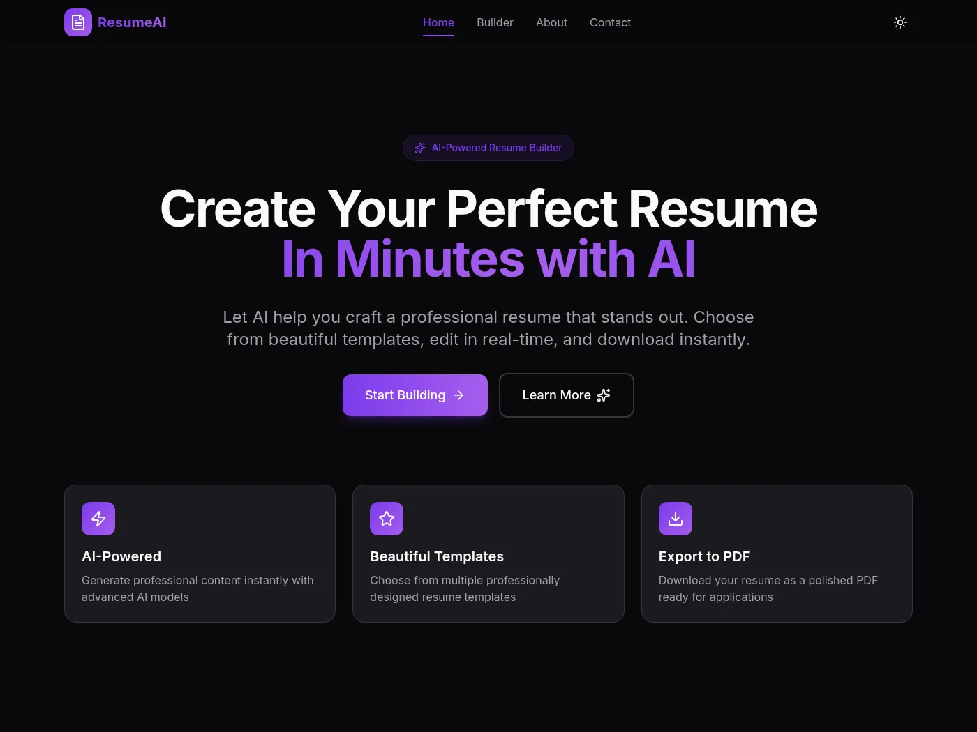 AI-Powered Full-Stack Resume Builder with Real-Time Editing and Smart Templates