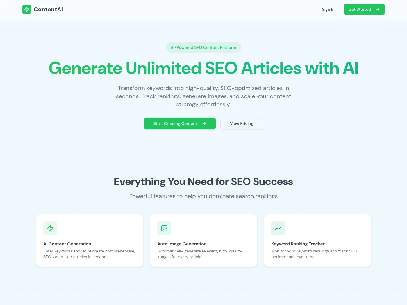 AI SEO Content Platform for Effortless Article Creation