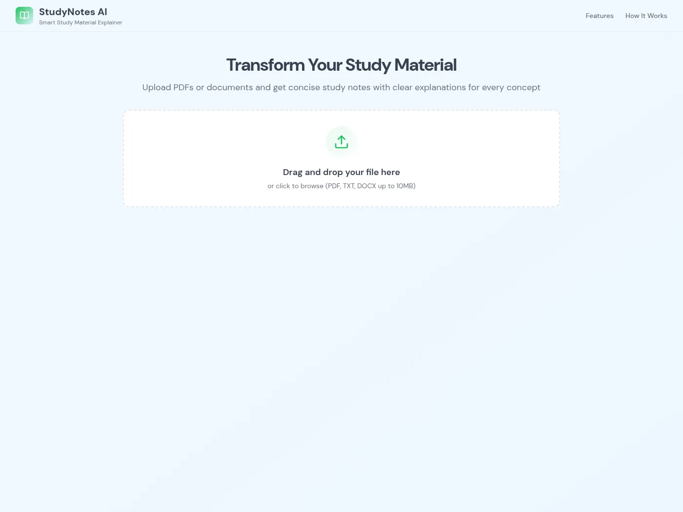 AI-Powered Study Notes Generator and Explainer
