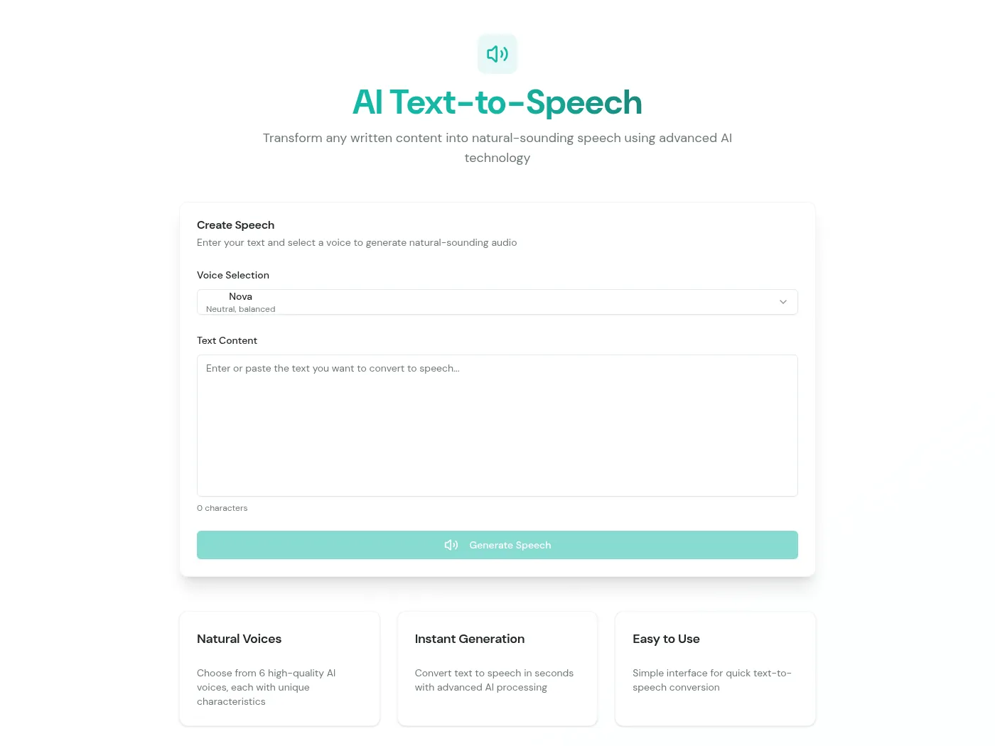 AI Text-to-Speech Web Reader