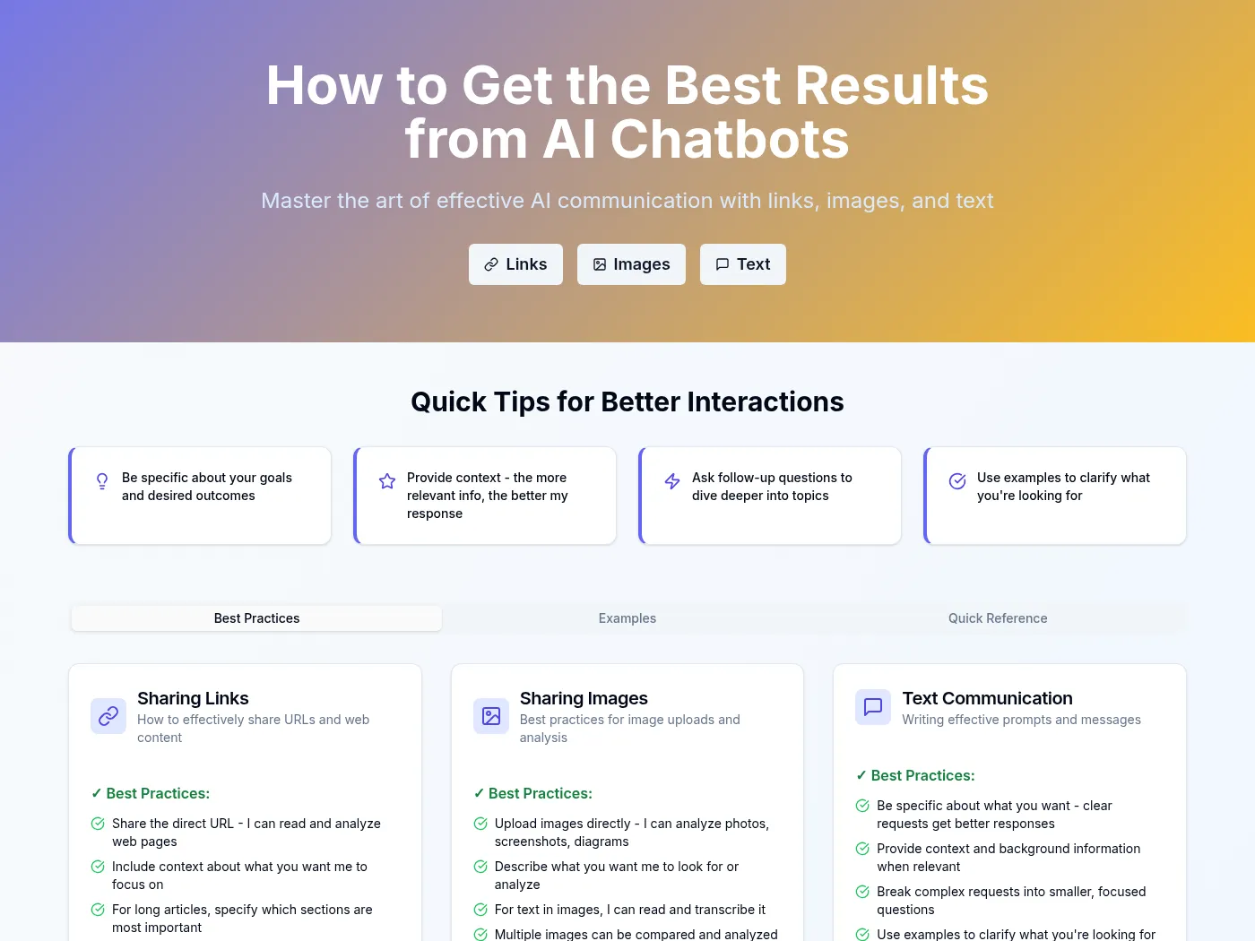 AI Usage Guide: Best Practices for Interacting with Chatbots