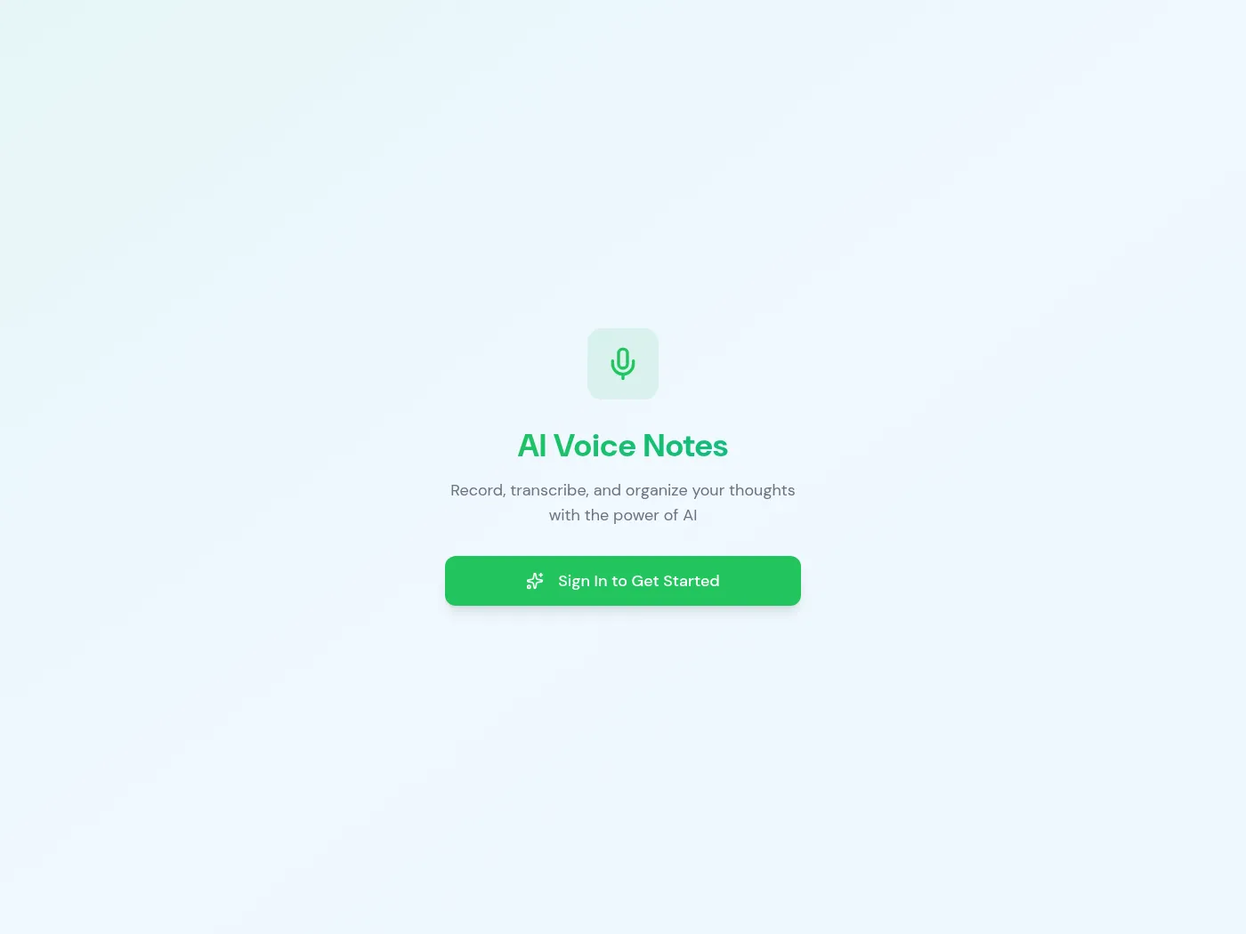 AI Voice Notes App