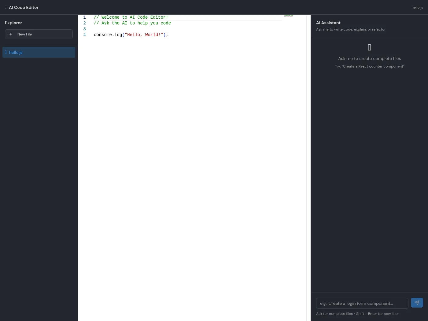 AI-Powered Code Editor