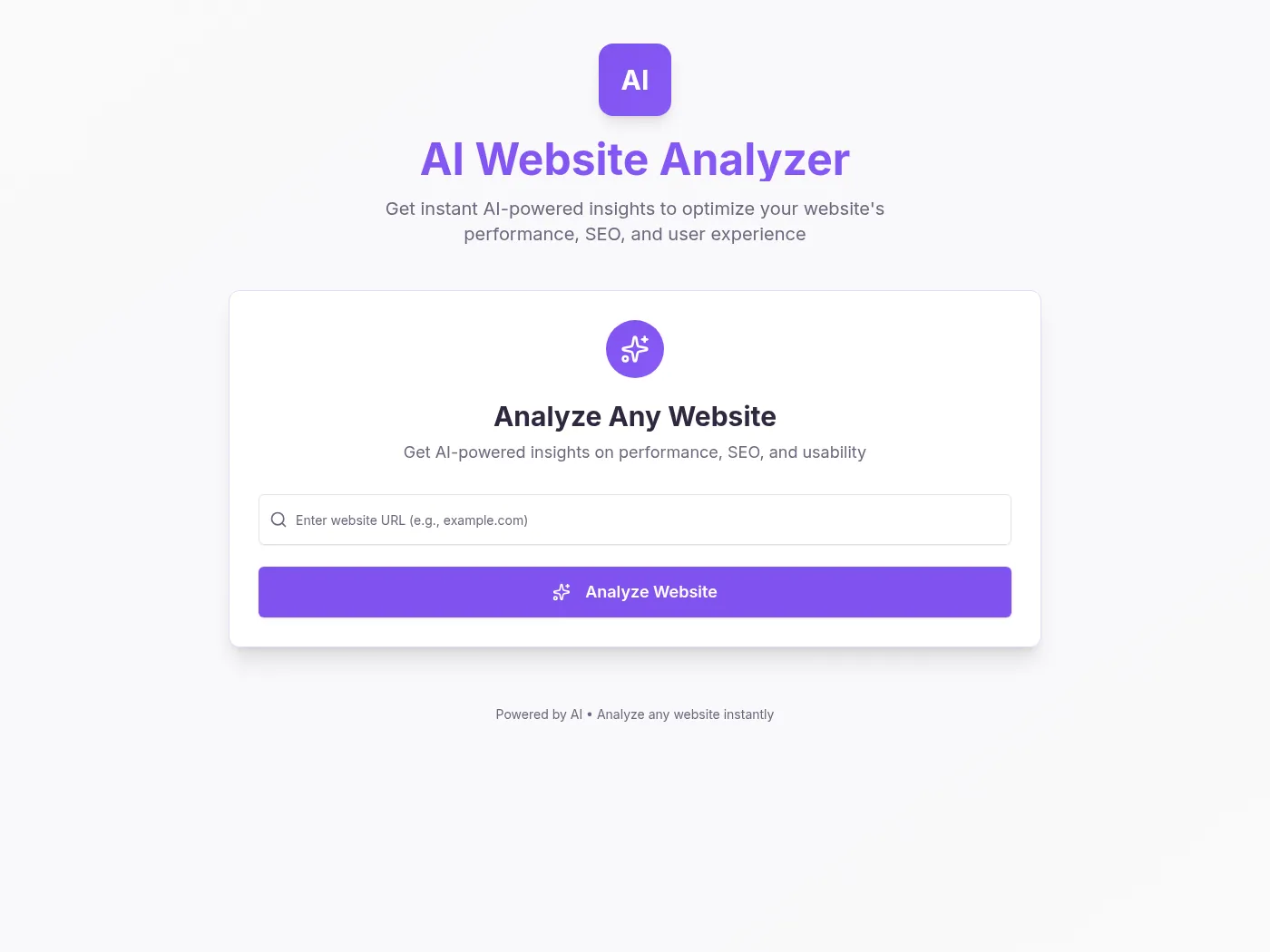 AI Website Analyzer