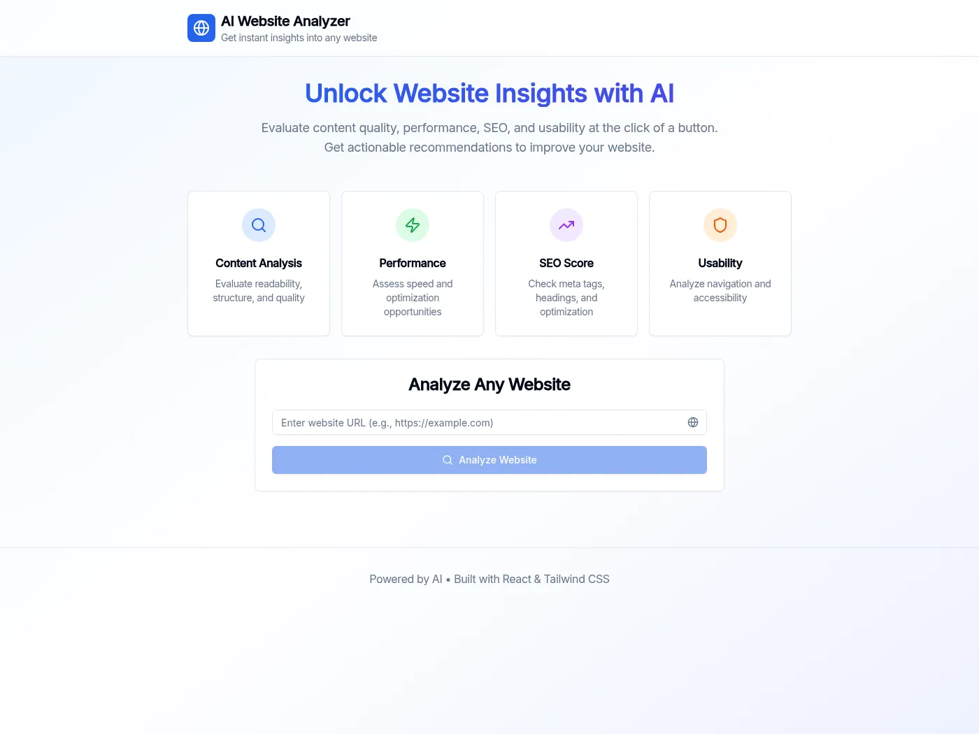 AI-powered Website Analyzer