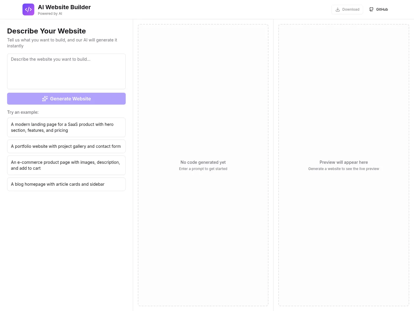 AI-Powered Website Builder