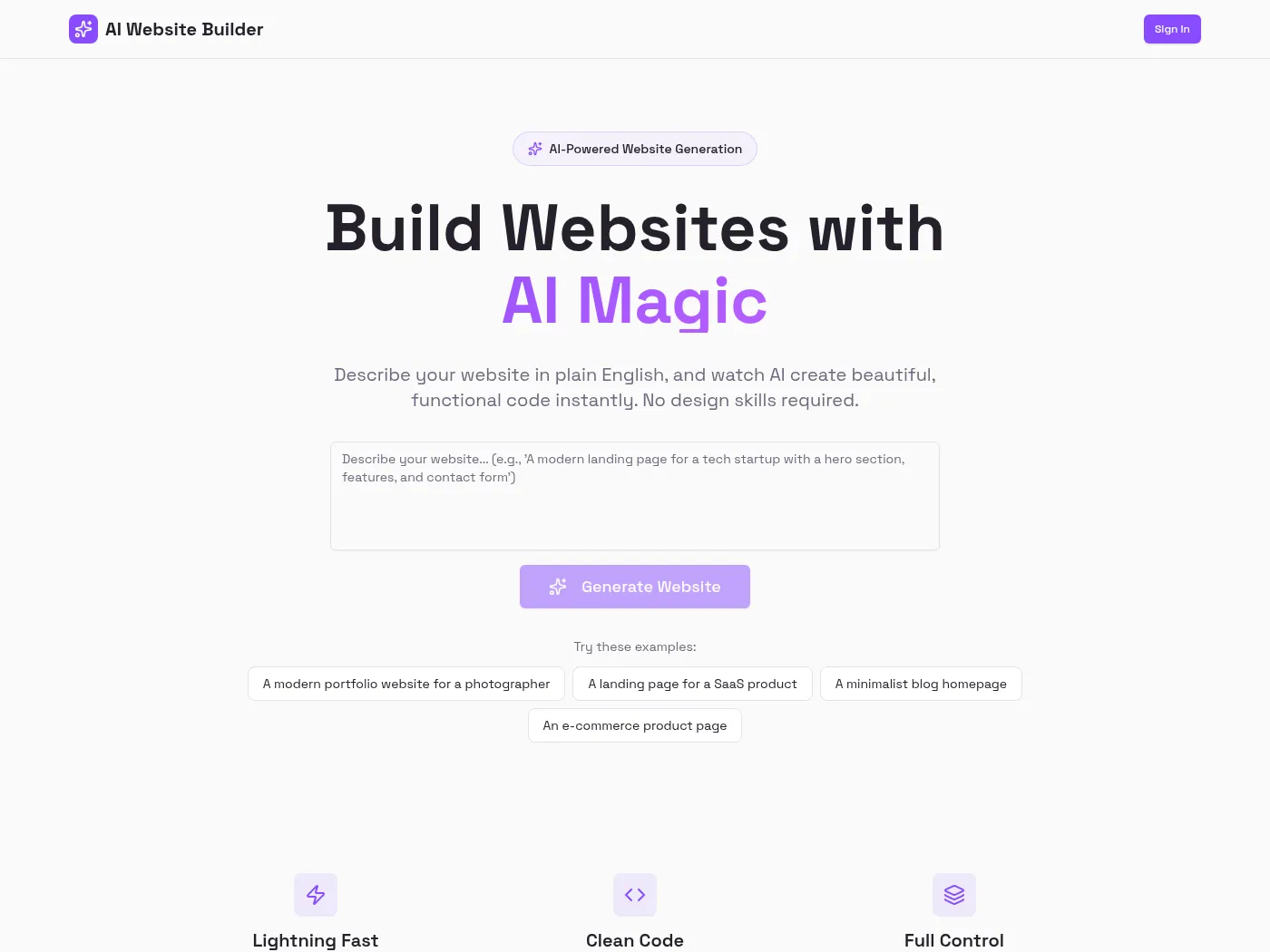AI Website Builder