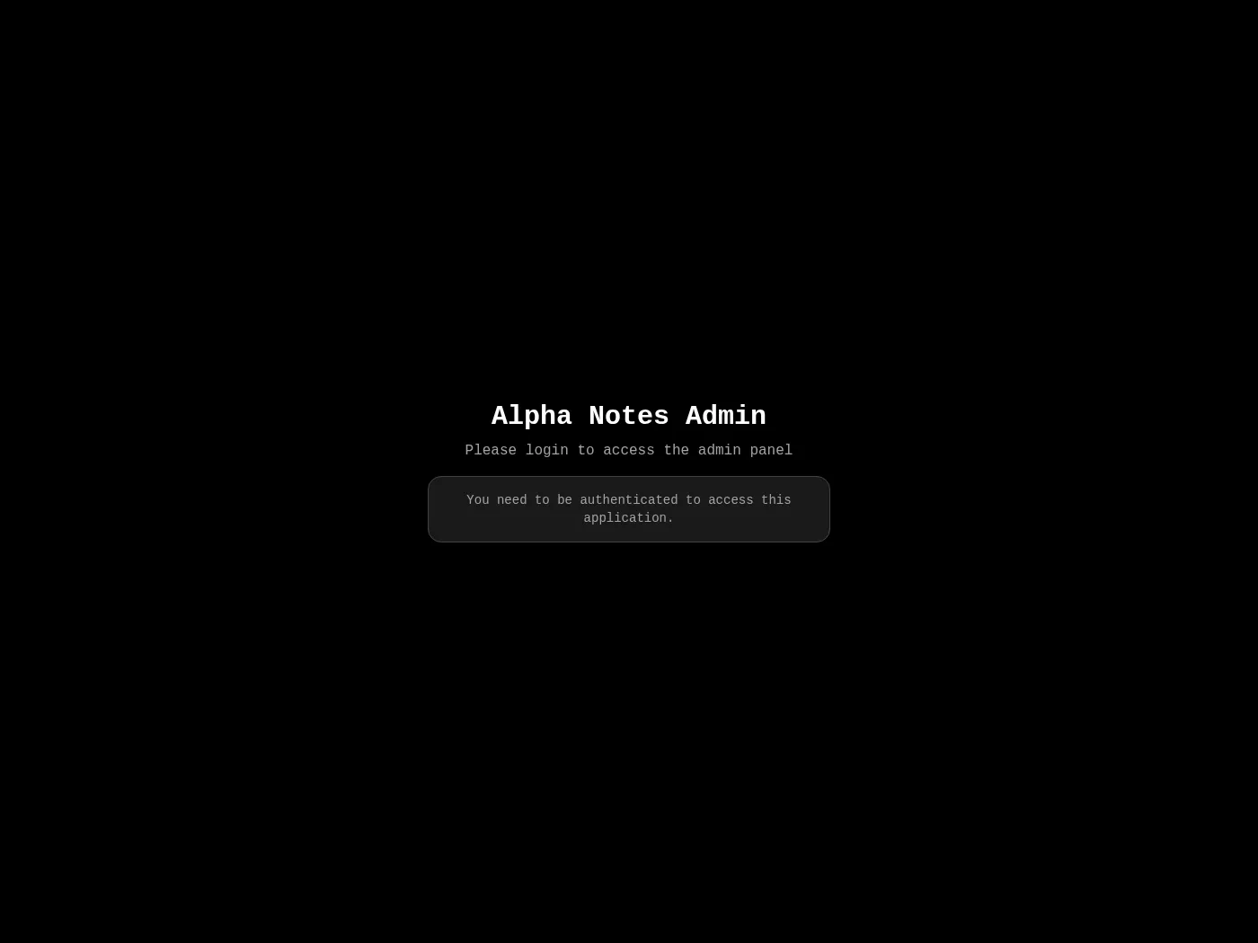 Alpha Notes Admin Panel for Product, Order & User Management