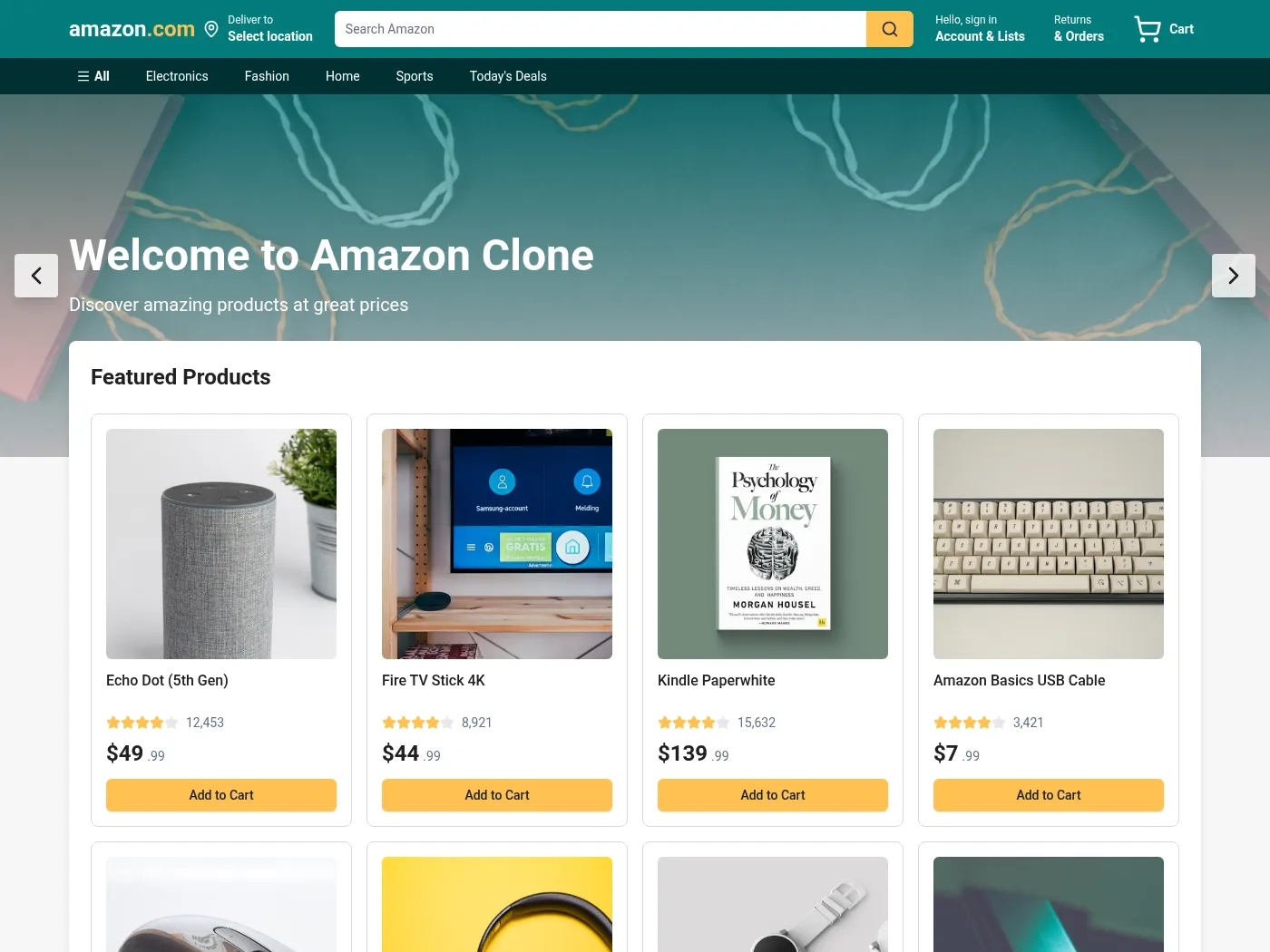 Amazon.com E-Commerce Web Clone