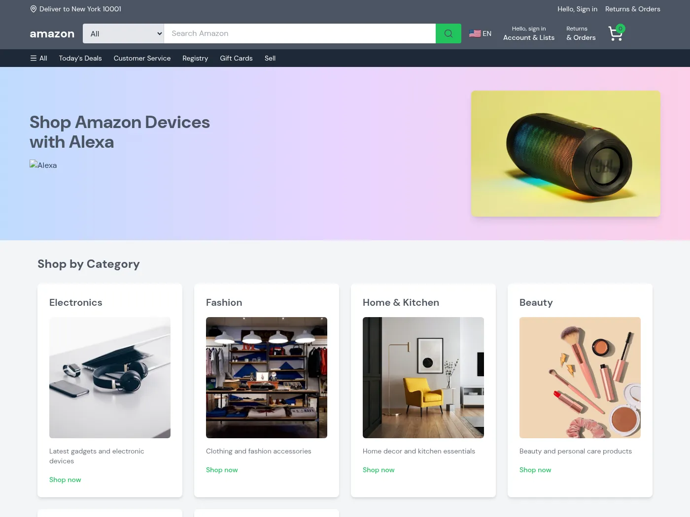 Amazon.com E-Commerce Web Platform Clone
