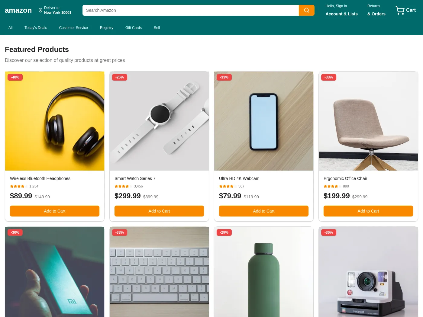 Amazon Storefront Clone